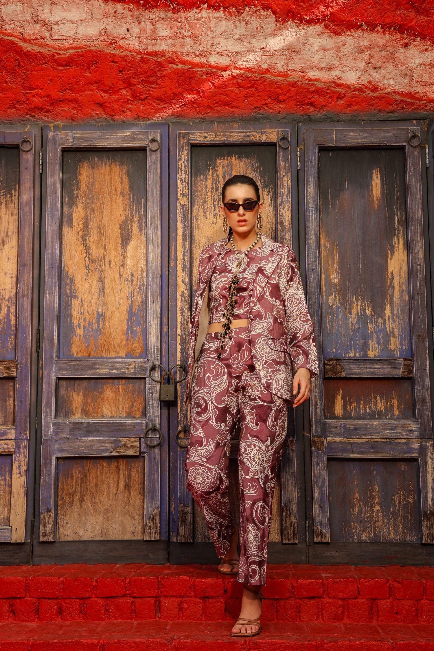 Buy Glamr Look Ethnic Motif Printed Cord Set on Shopdibz.com